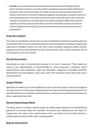 Robotics in Dentistry: The Next Generation Technology- DentalReach | PDF