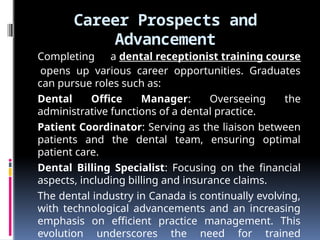Dental Receptionist Training Course Your Path to a Rewarding Career.pptx