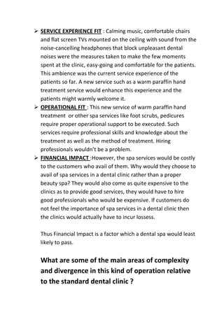 Case study on Dental spa | PDF