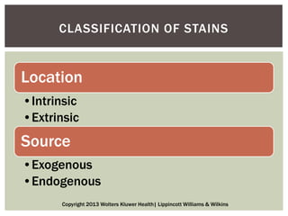 Dental stains, discolorations and polishing | PPSX