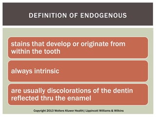 Dental stains, discolorations and polishing | PPSX
