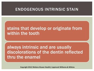 Dental stains, discolorations and polishing | PPSX