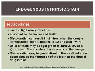 Endogenous Staining Of Teeth