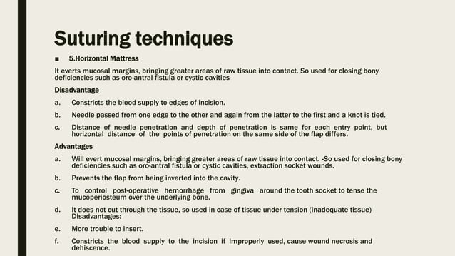 Dental suturing materials and techniques | PPTX