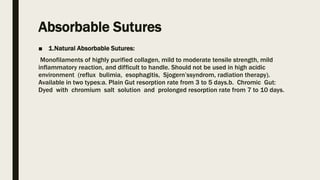 Dental suturing materials and techniques | PPT