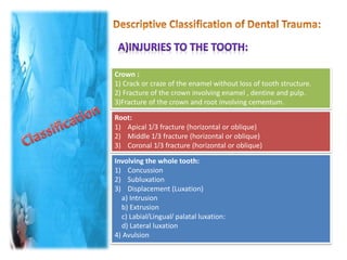 Dental trauma by Dr.mostafa Kareem | PPT