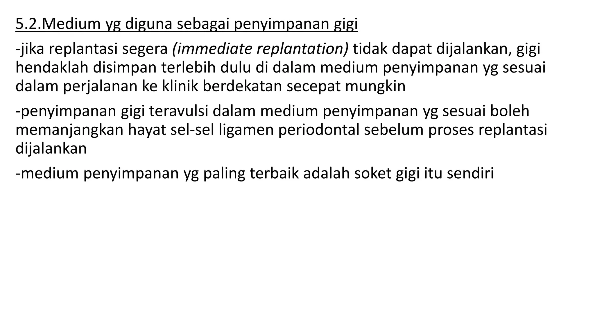 Pengurusan gigi kekal anterior yg teravulsi | PPT