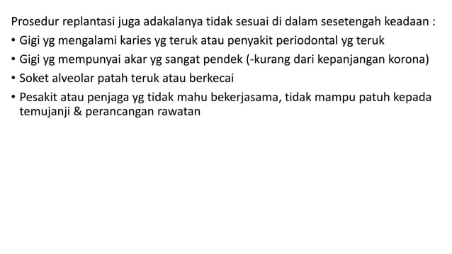 Pengurusan gigi kekal anterior yg teravulsi | PPT