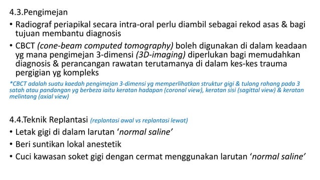 Pengurusan gigi kekal anterior yg teravulsi | PPT