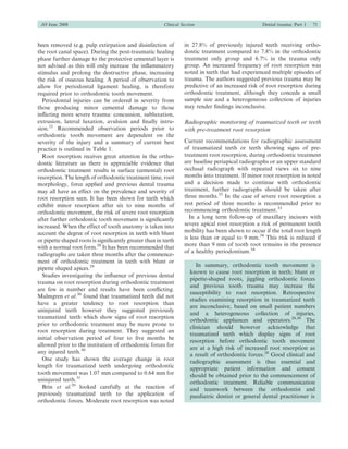 Dental trauma an overview of its influence on the management of ...