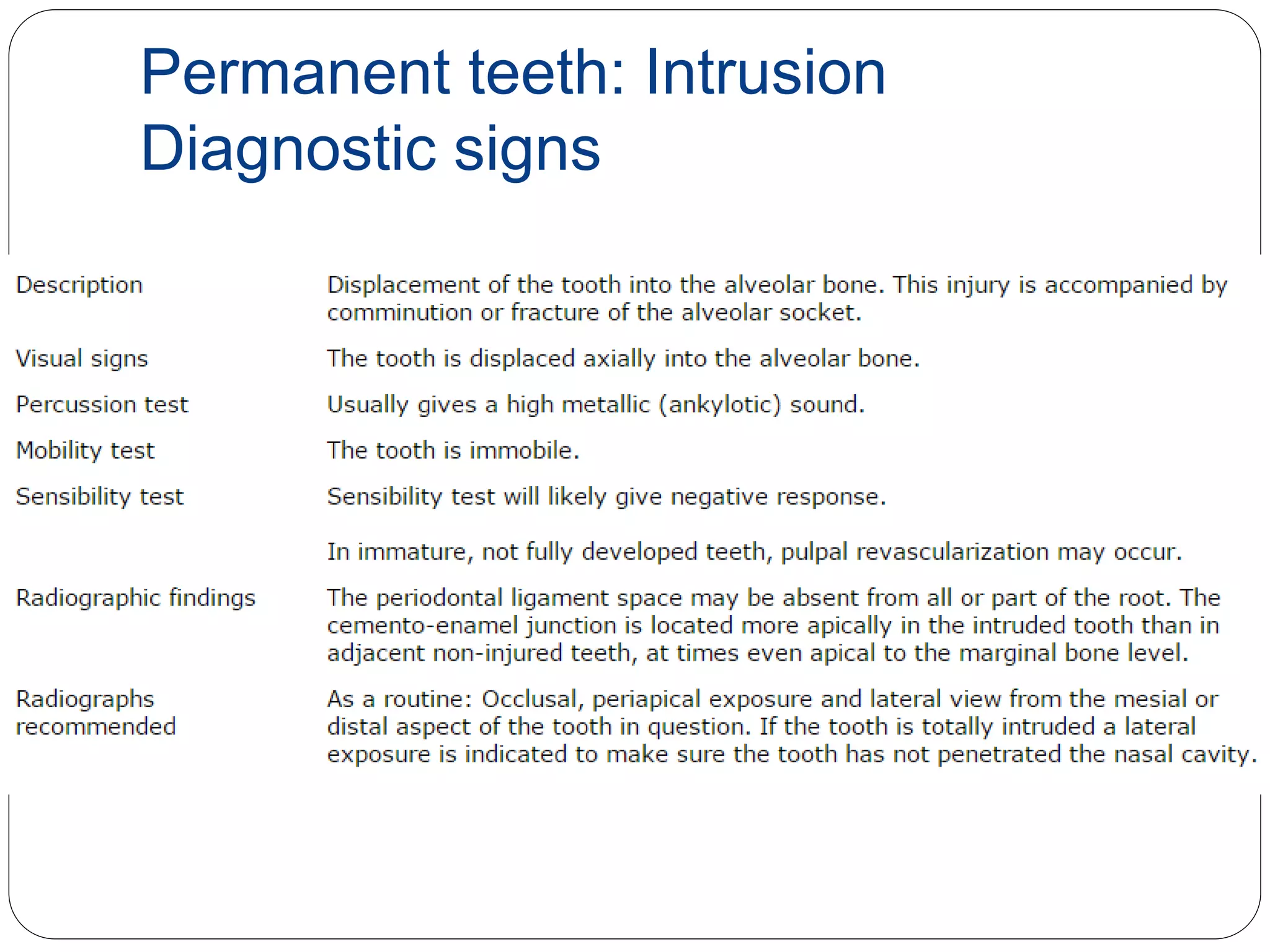 Dental trauma to permanent teeth | PPTX