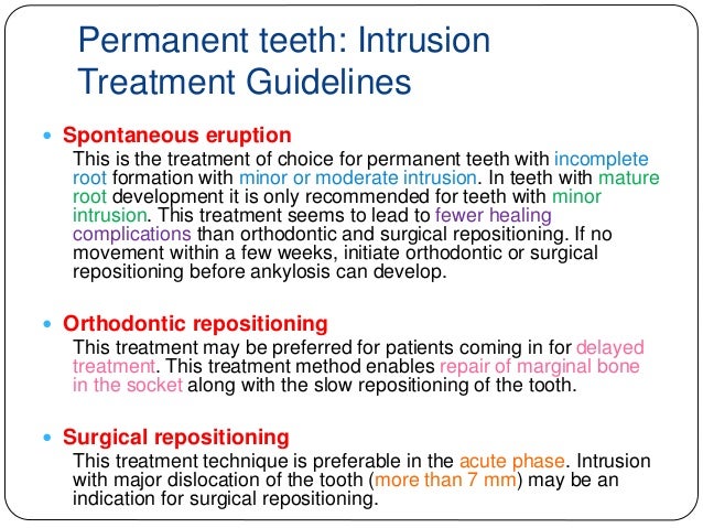 Dental trauma to permanent teeth