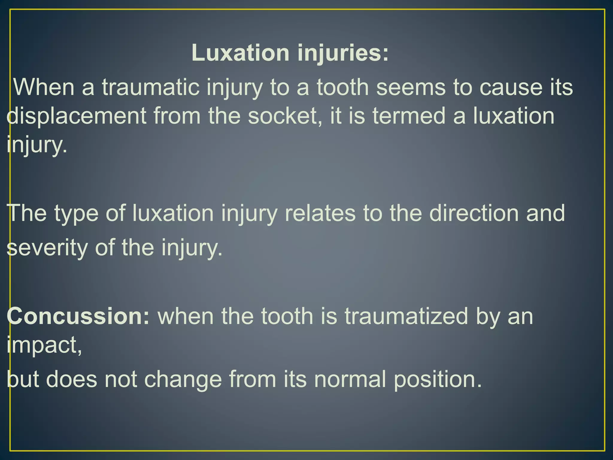 Dental Trauma to Permanent teeth | PPTX