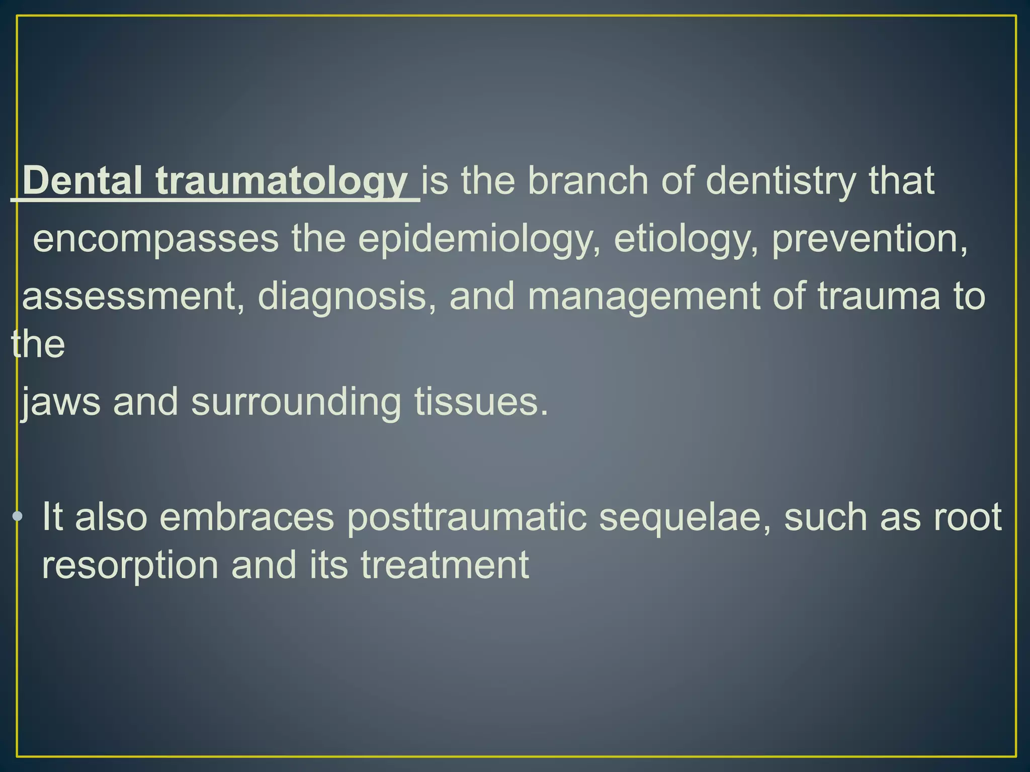 Dental Trauma to Permanent teeth | PPTX