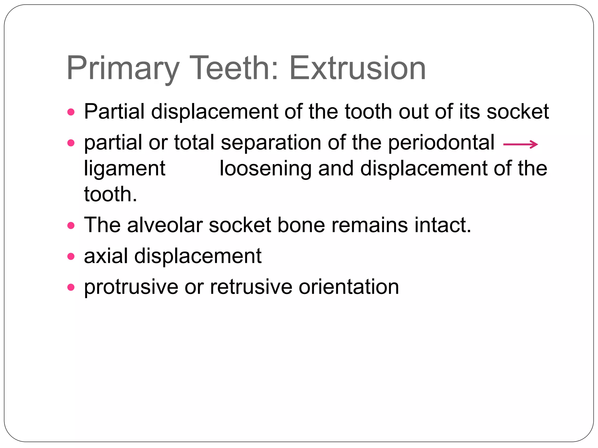 Dental trauma to primary teeth | PPTX