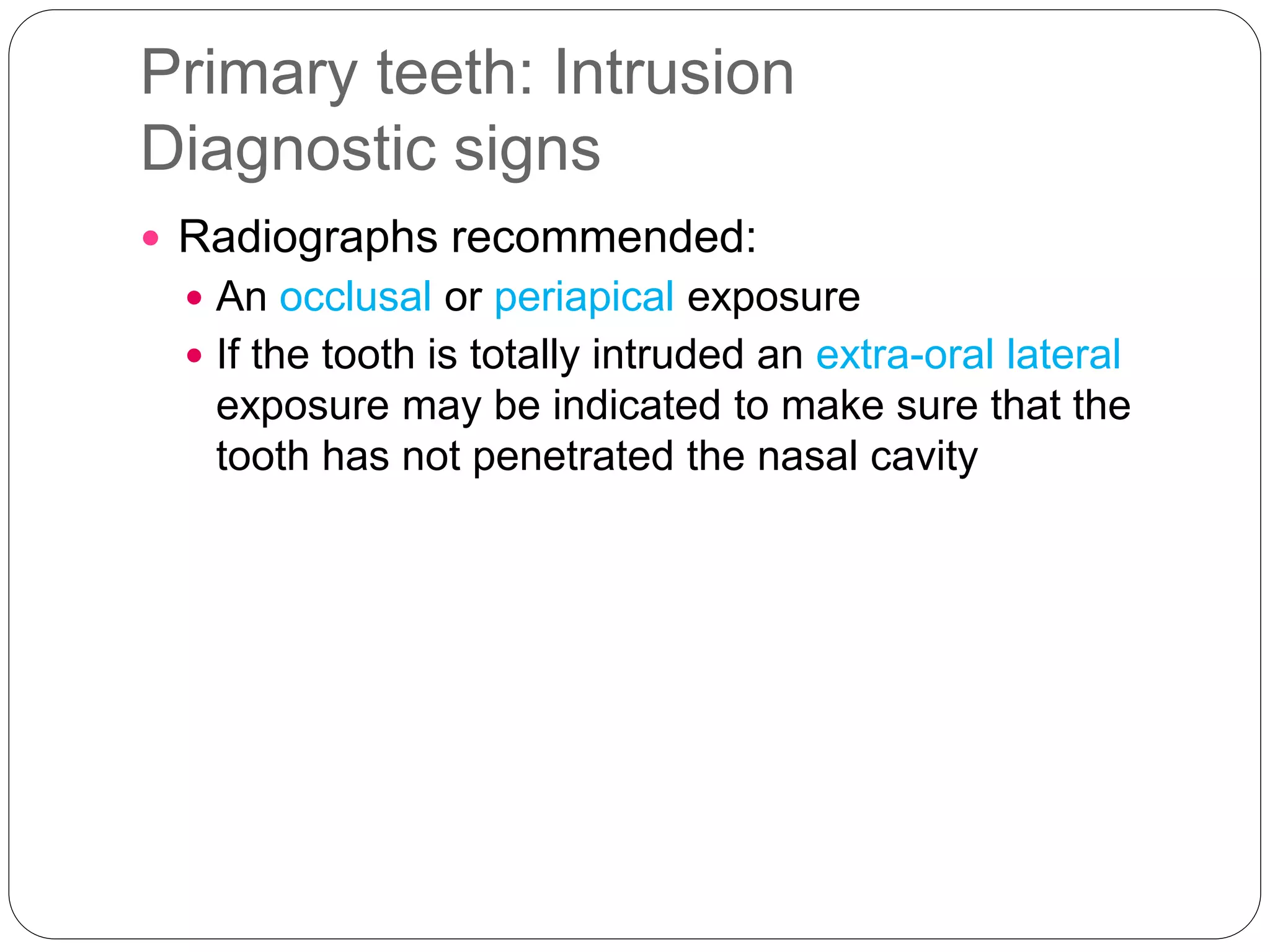 Dental trauma to primary teeth | PPTX