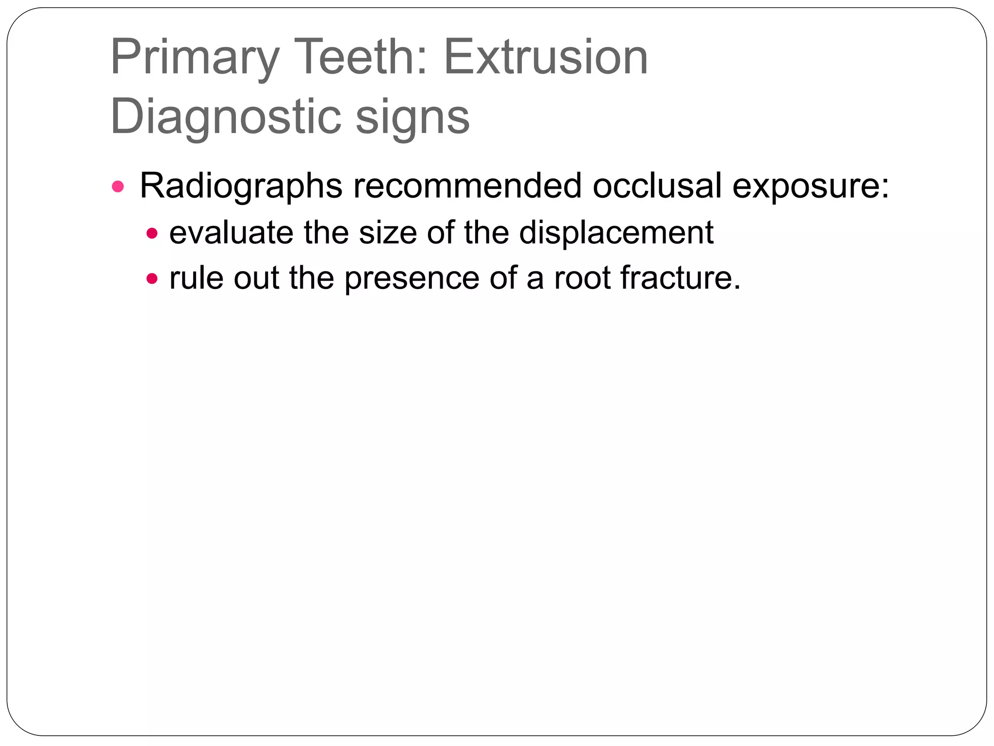 Dental trauma to primary teeth | PPTX