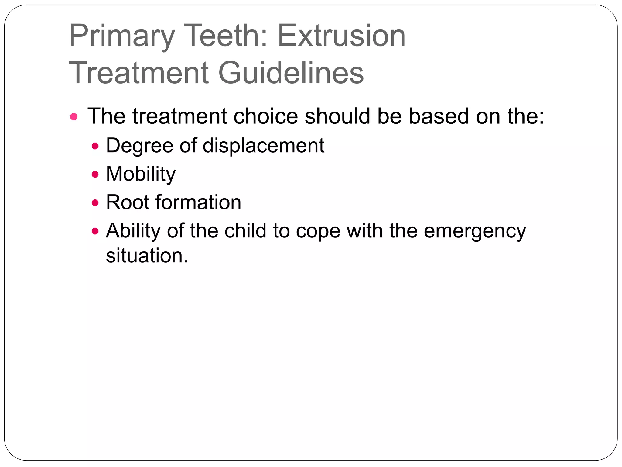 Dental trauma to primary teeth | PPTX