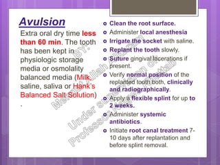 management of traumatic dental injuries in children.pptx