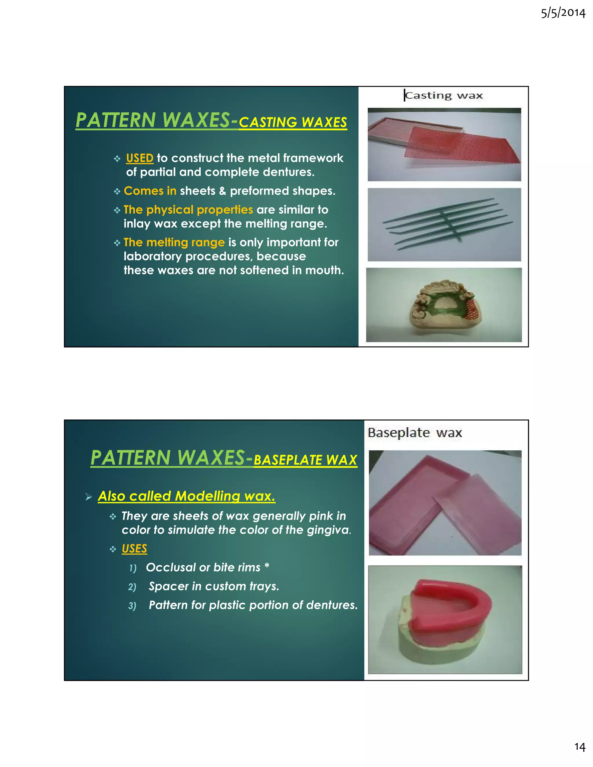 Dental waxes | PDF