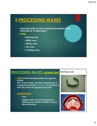 Dental waxes | PDF