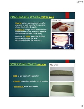 Dental waxes | PDF