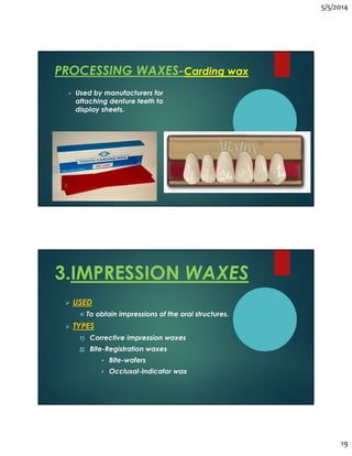Dental waxes | PDF
