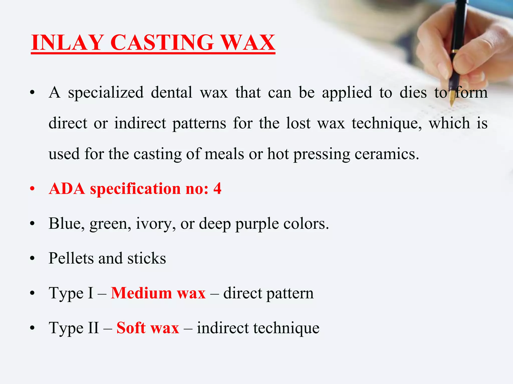 Dental waxes by Dr. Jagadeesh kodityala | PPTX