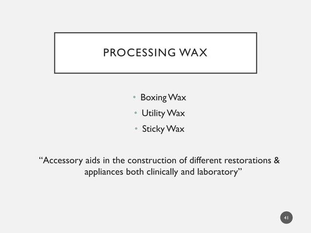 Dental Waxes notes .....................Dental Waxes notes ...