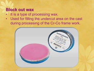 Dental waxes\dental materials ppt | PPTX
