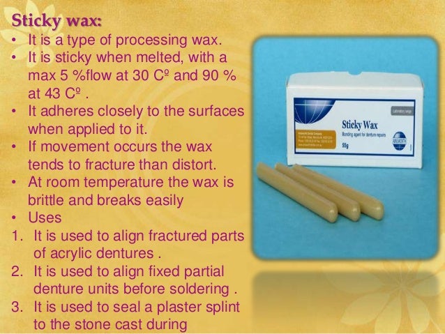 Dental waxes\dental materials ppt
