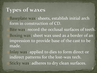 Dental Wax Material PPT.pdf | Free Download