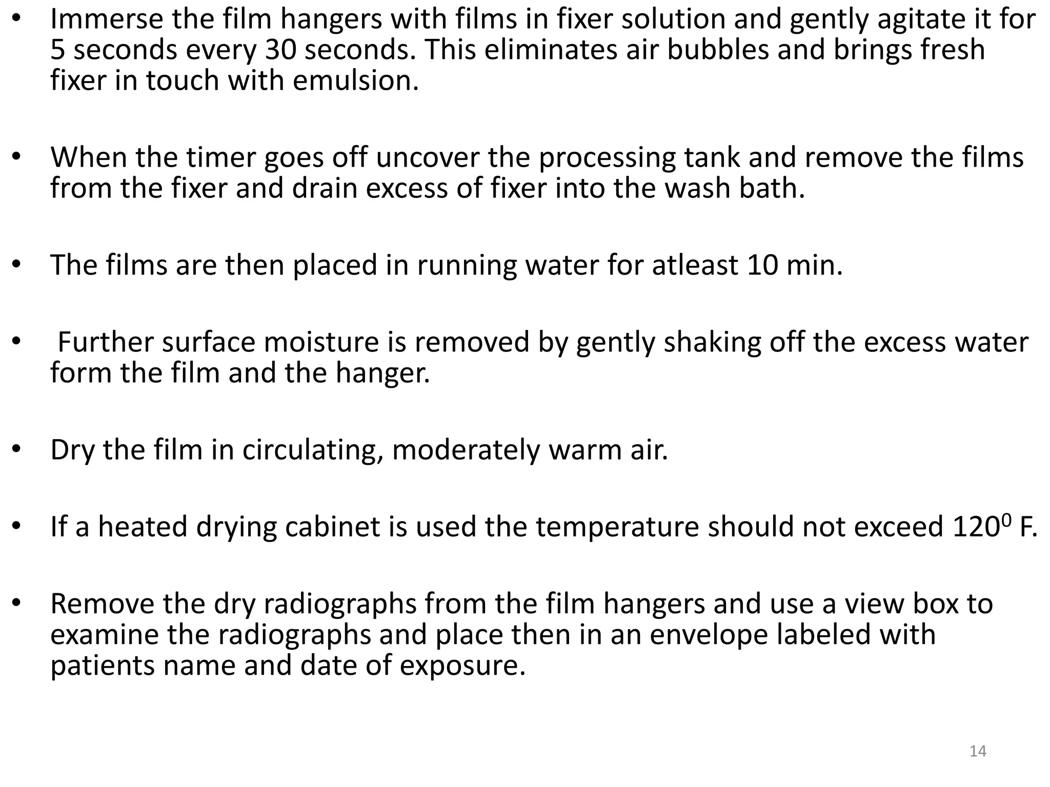 Dental x ray film processing | PPTX