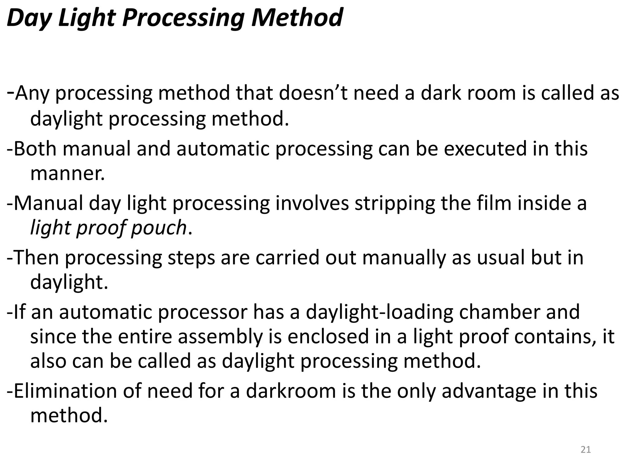 Dental x ray film processing | PPTX