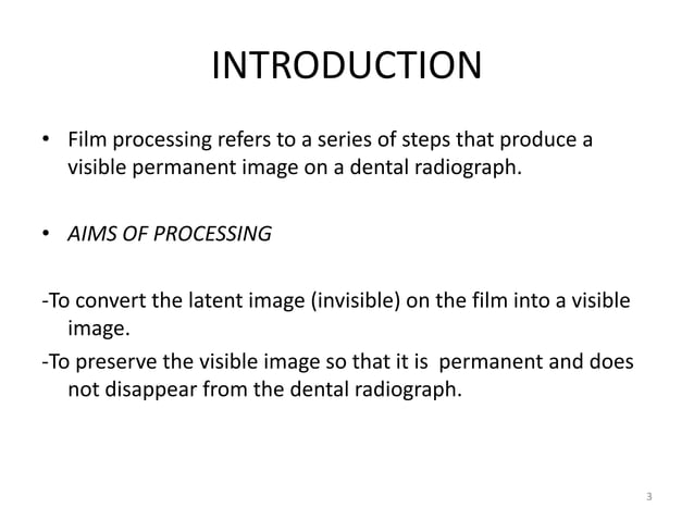 Dental x ray film processing | PPTX | Medical Tests | Medical Health