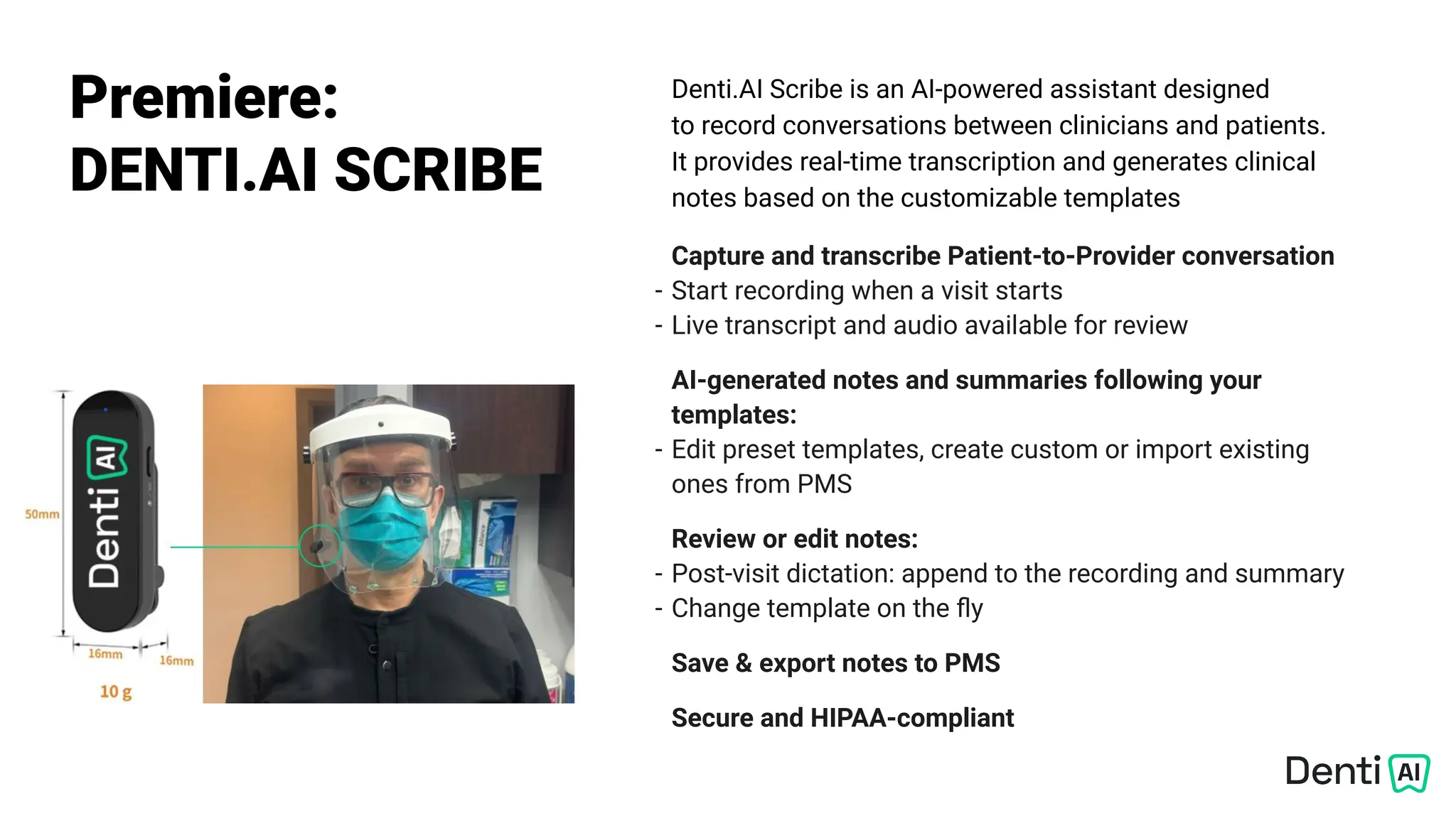 Denti.AI Scribe: Streamline and Enhance Dental Documentation | PPT