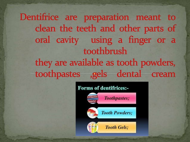 Dentifrice | PPT