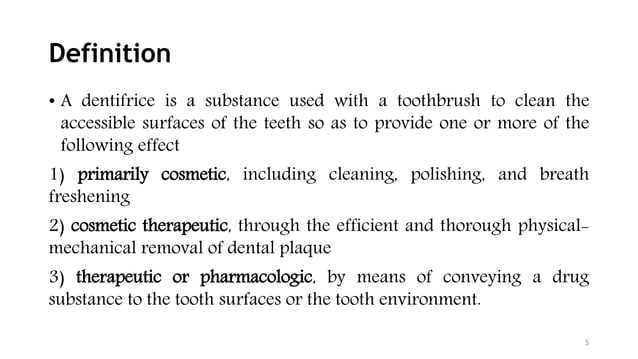 DENTIFRICES.ppt | Dental Health | Diseases and Conditions