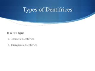Dentifrices | PDF