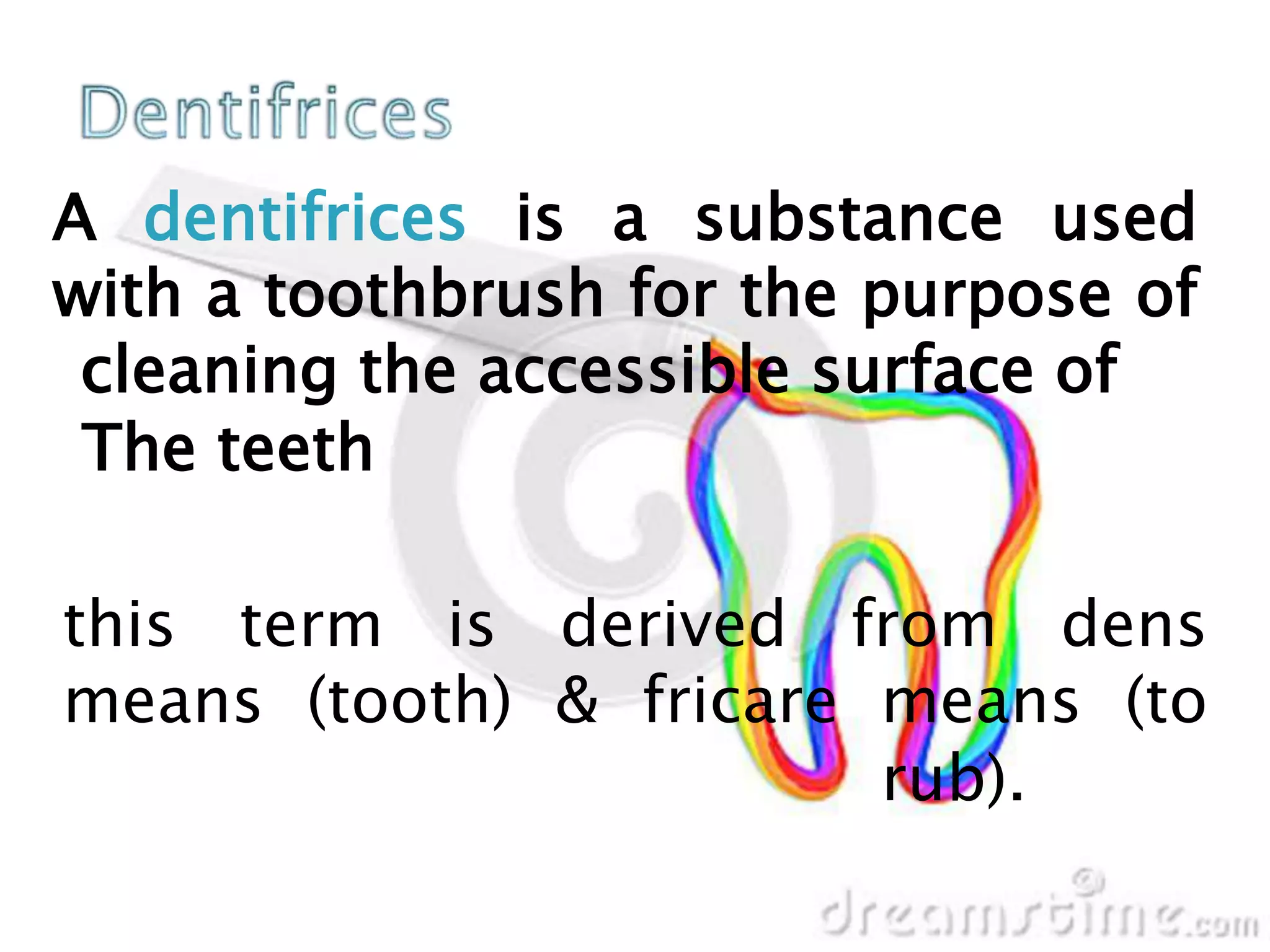 Dentifrices ppt222 | PPSX