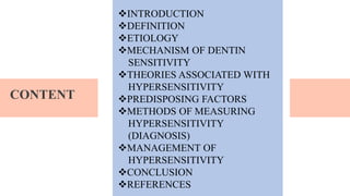 Dentinal hypersensitivity | PPT