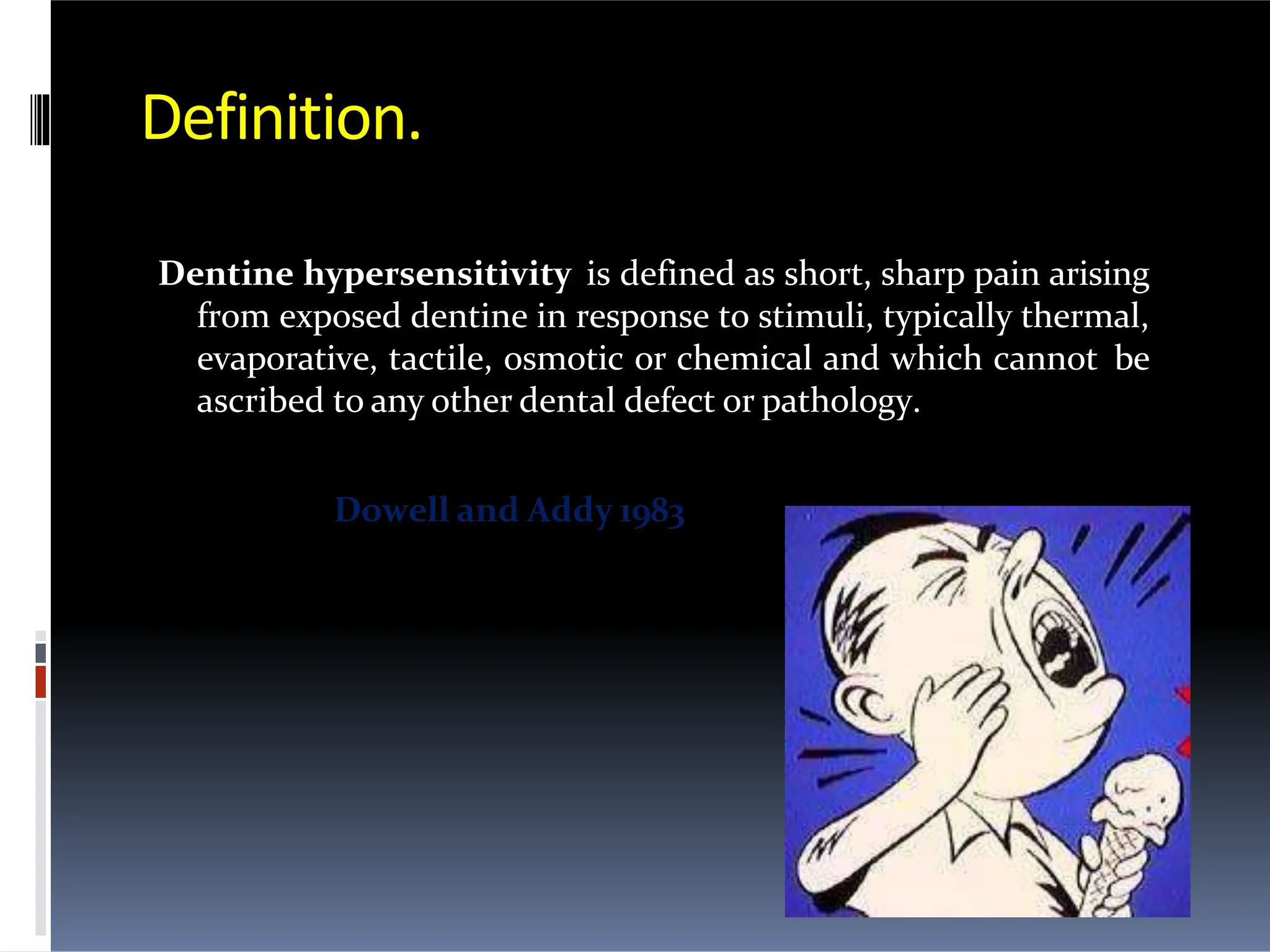 dentinalhypersensitivity, classification and material used | PPTX