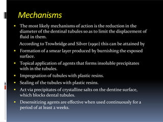 dentinalhypersensitivity, classification and material used | PPTX