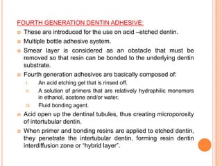 Dentin bonding agent | PPT