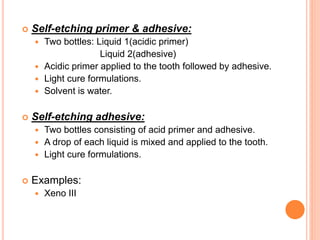 Dentin bonding agent | PPT