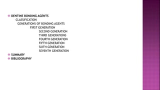 Dentin bonding agents | PPTX