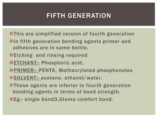 Dentin bonding agents | PPTX