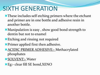 Dentin bonding agents | PPTX