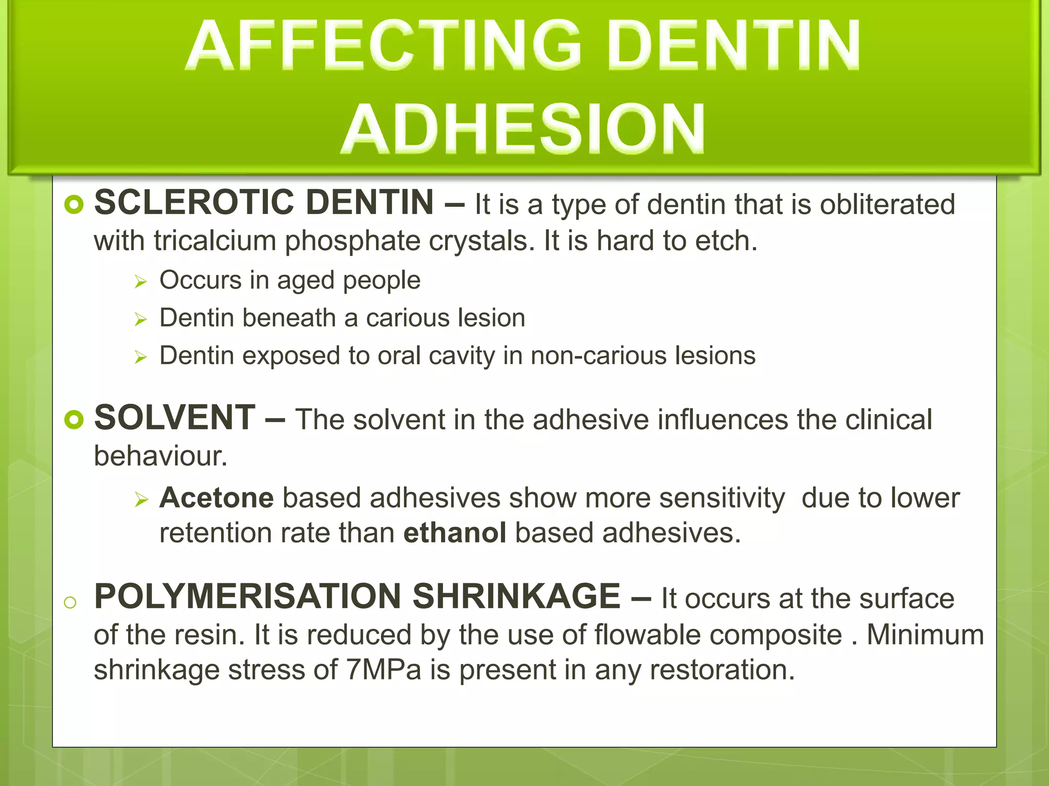 Dentin bonding agents | PPTX