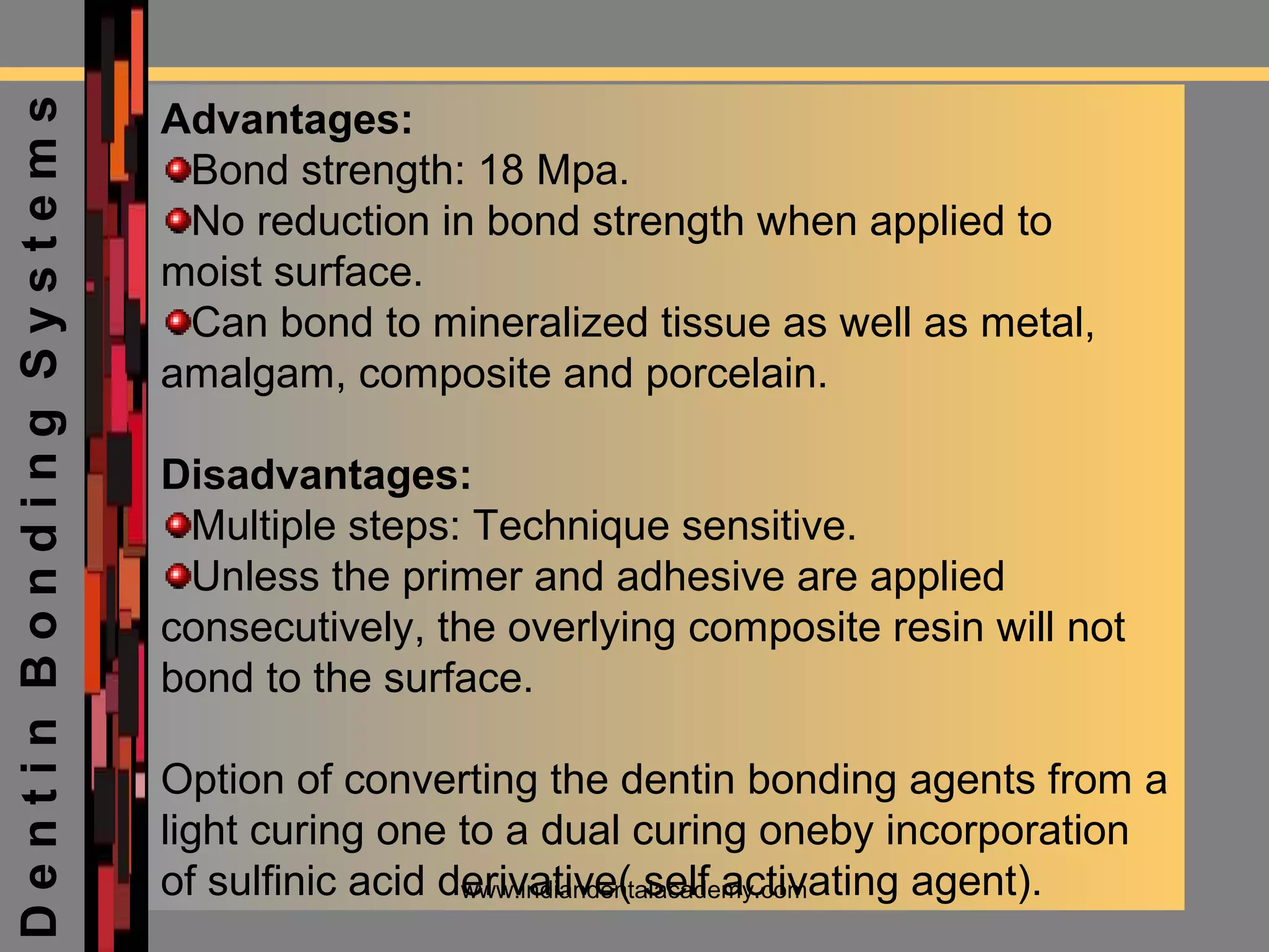 Dentin bonding systems / dental implant courses | PPT